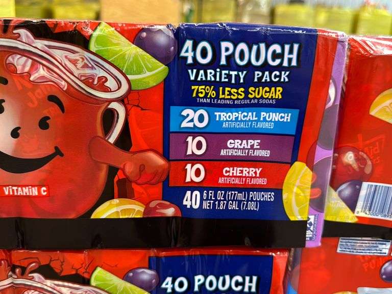 (10) PACKS OF KOOL AID JAMMERS (40 POUCHES PER PACK) - Earl's Auction ...