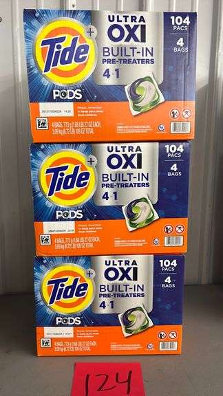 (3) BOXES OF TIDE ULTRA OXI PODS - Earl's Auction Company