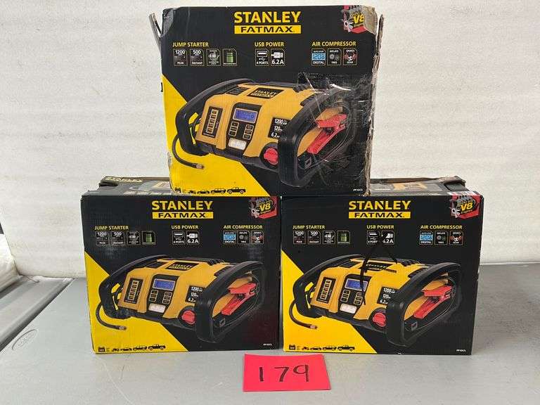 (3) STANLEY FATMAX PORTABLE POWER STATIONS IN BOXES - Earl's Auction ...