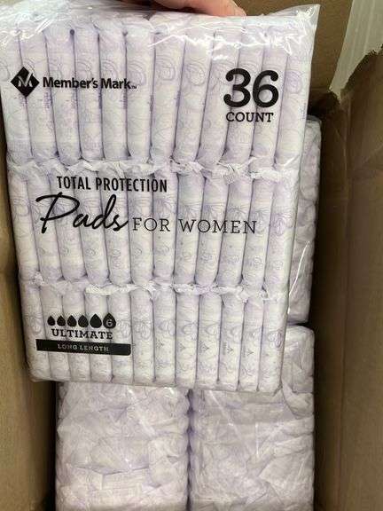 (4) BOXES OF ASSORTED PADS FOR WOMEN - SEE PHOTOS - Earl's Auction Company