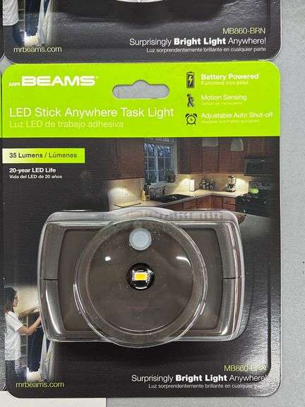 (4) MR BEAMS LED STICK ANYWHERE TASK LIGHTS IN BOXES - Earl's Auction ...