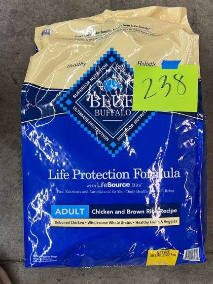 38LB BAG OF BLUE BUFFALO DOG FOOD - Earl's Auction Company