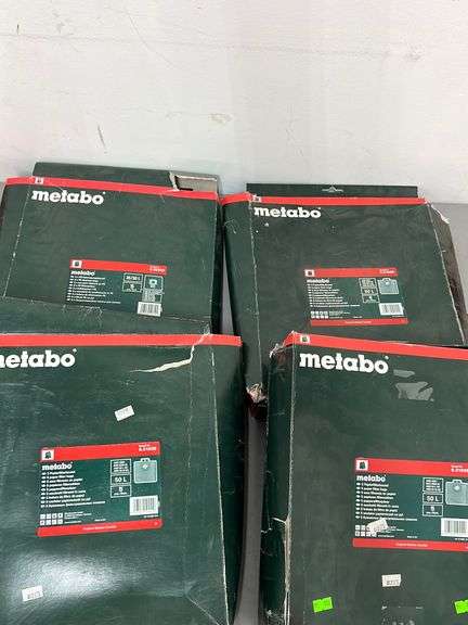 BOX OF METABO DISPOSAL BAGS & (3) BOXES OF PAPER FILTER BAGS - Earl's ...