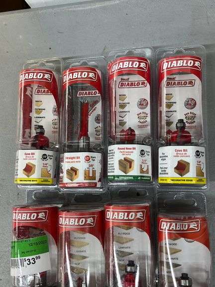(12) DIABLO ROUTER BITS - Earl's Auction Company