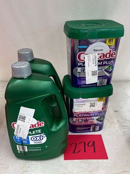 4PC CASCADE DISHWASHING LOT - LIQUID & PODS - Earl's Auction Company