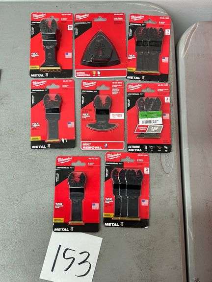 (8) PACKS OF MILWAUKEE MULTI TOOL ATTACHMENTS - Earl's Auction Company