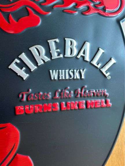 FIREBALL WHISKEY WALL SIGN - Earl's Auction Company