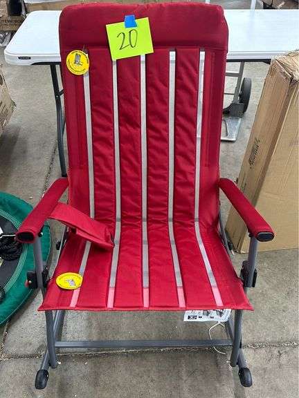 PORTABLE ROCKING CHAIR - RED - Earl's Auction Company