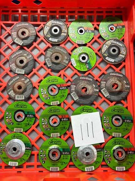(20) GATOR 4 & 4-1/2" CUTTING/ GRINDING/ FLAP DISK WHEELS - Earl's ...