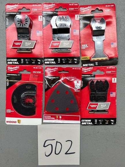 (6) PACKS OF MILWAUKEE MULTI TOOL ATTACHMENTS - Earl's Auction Company