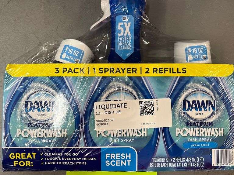 4PC DISHWASHING LOT - DAWN SPRAY & CASCADE DETERGENT PODS - Earl's ...