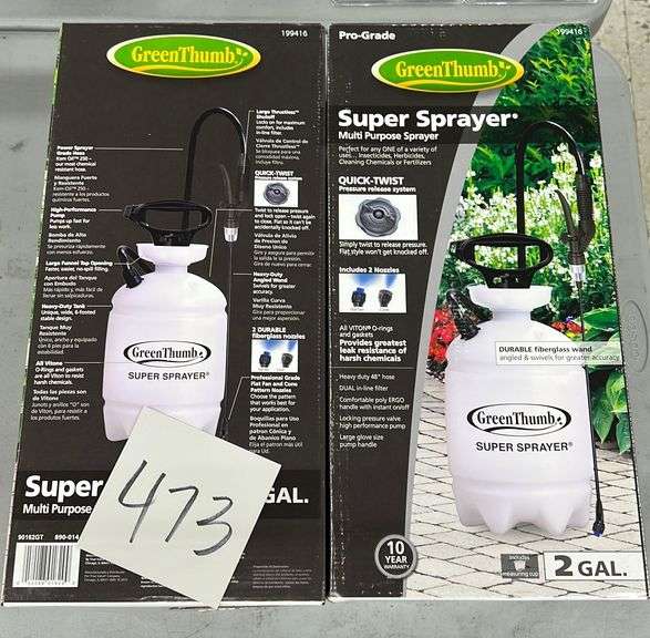 (2) GREENTHUMB SUPER SPRAYERS IN BOXES - Earl's Auction Company