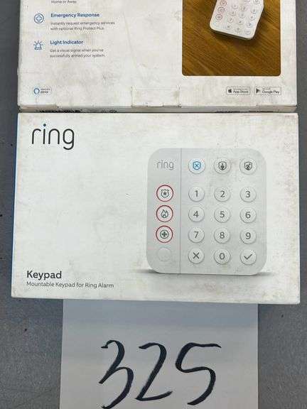(3) RING MOUNTABLE KEYPADS FOR RING ALARMS IN BOXES - Earl's Auction ...