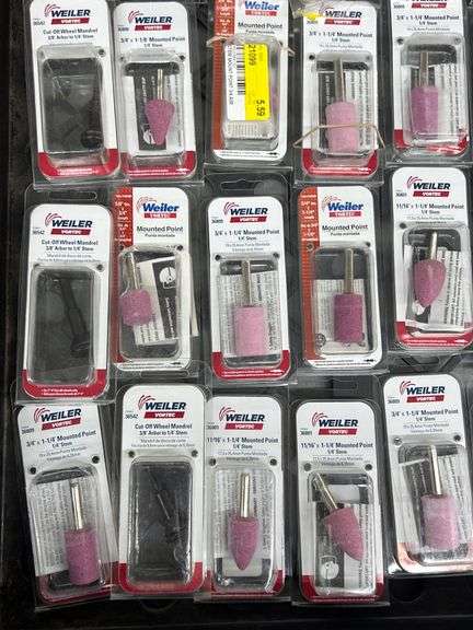 MISC LOT OF WEILER MOUNTED POINT/ CUT OFF WHEEL MANDREL/ CRIMPED END ...