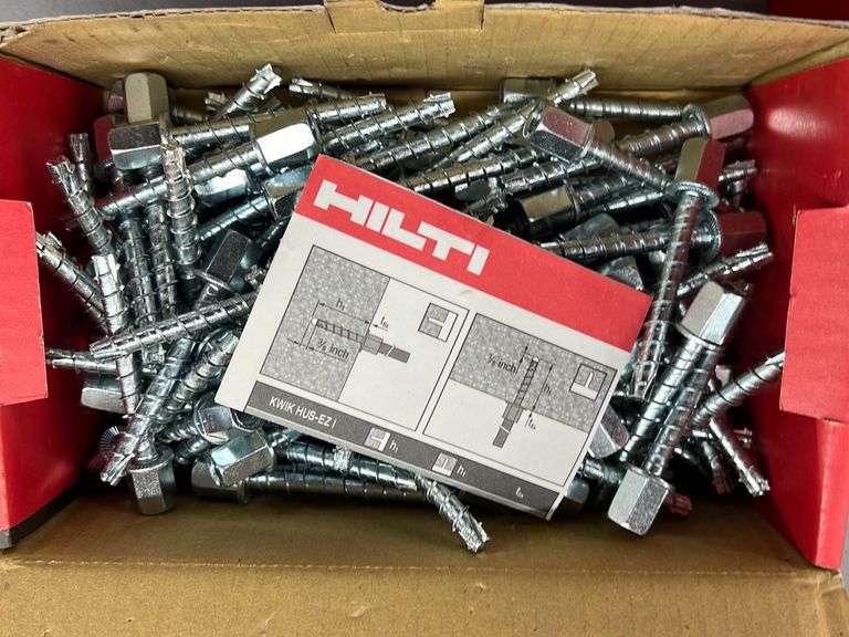 HILTI GC 41 GAS CAN W/ (900) CONCRETE NAILS & (100) SCREW ANCHORS ...