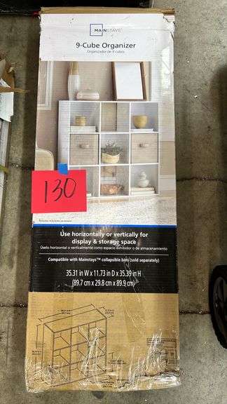 MAINSTAYS 9 CUBE ORGANIZER IN BOX - Earl's Auction Company