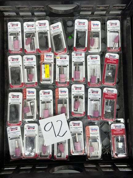 MISC LOT OF WEILER MOUNTED POINT/ CUT OFF WHEEL MANDREL/ CRIMPED END ...