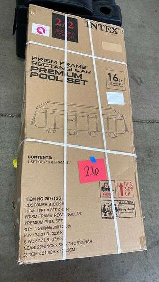 INTEX 16FT PRISM FRAME RECTANGULAR PREMIUM POOL SET IN BOXES - Earl's ...