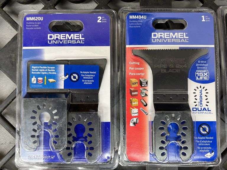 (7) PACKS OF DREMEL MULTI TOOL BLADE ATTACHMENTS - Earl's Auction Company