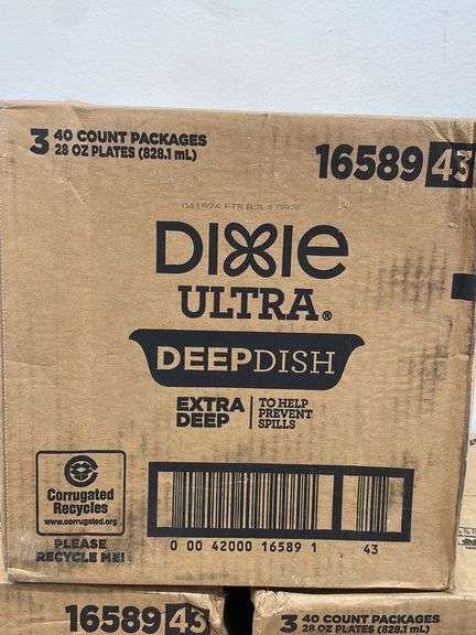 (3) BOXES OF DIXIE DEEP DISH PAPER PLATES - Earl's Auction Company