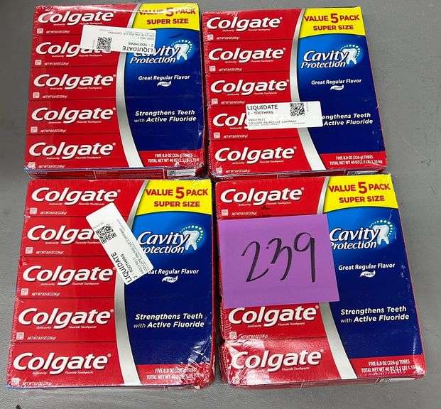 (4) PACKS OF COLGATE TOOTHPASTE - Earl's Auction Company