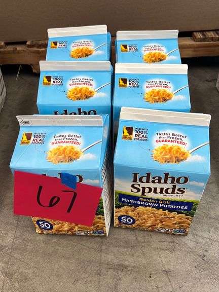 (6) CARTONS OF IDAHO SPUDS HASHBROWNS - Earl's Auction Company