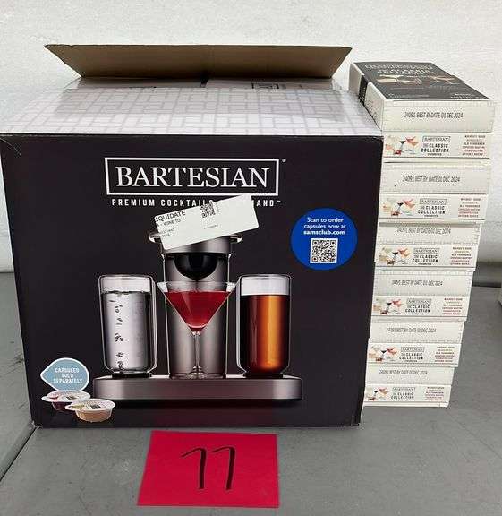 BARTESIAN COCKTAIL MAKER IN BOX W/ (6) BOXES OF CAPSULES - Earl's ...