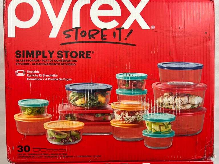 (2) PYREX GLASS FOOD STORAGE SETS (28PC & 30PC) - Earl's Auction Company