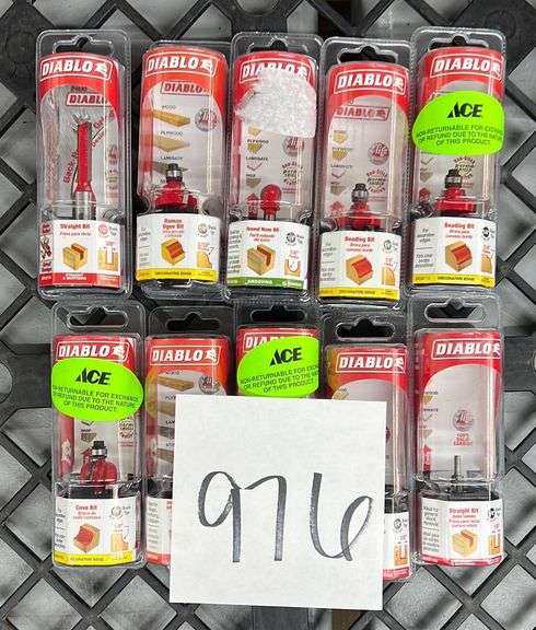 (10) DIABLO ROUTER BITS - Earl's Auction Company