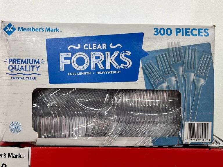 (3) BOXES OF PLASTIC FORKS - Earl's Auction Company