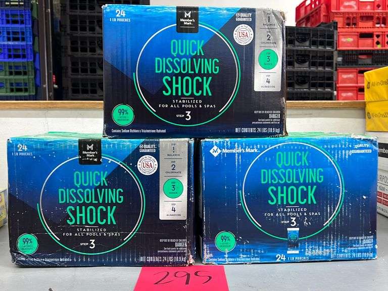 (3) BOXES OF QUICK DISSOLVING SHOCK FOR POOLS - Earl's Auction Company