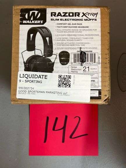 WALKERS RAZOR X TRM SLIM ELECTRONIC EARMUFFS IN BOX - Earl's Auction ...