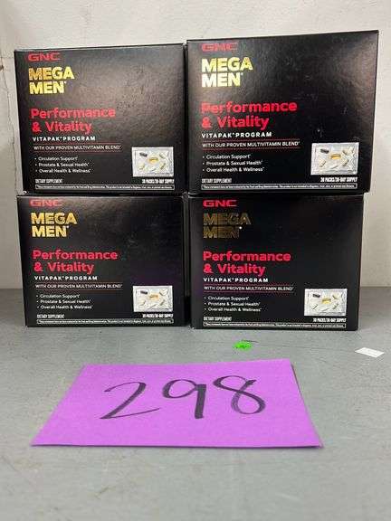 (4) BOXES OF GNC MEGA MEN VITAPAKS (30 DAY SUPPLY PER BOX) - Earl's ...