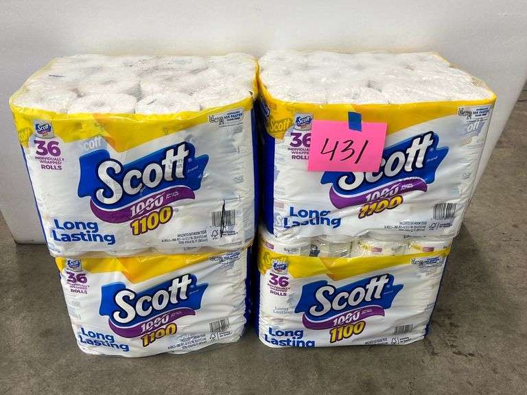 (4) PACKS OF SCOTT TOILET PAPER - Earl's Auction Company
