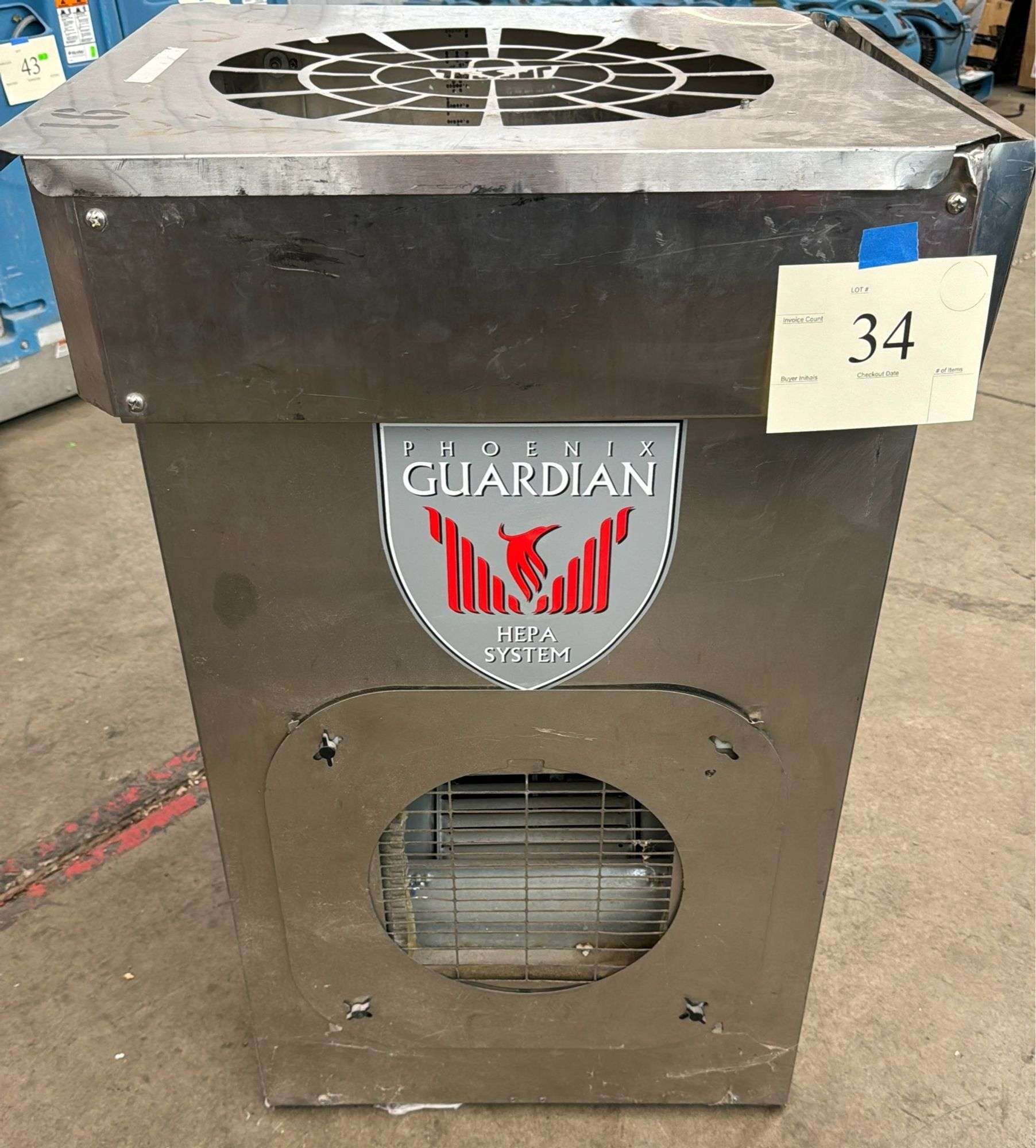 PHOENIX GUARDIAN HEPA AIR SCRUBBER SYSTEM BAD PLUG Earl s Auction Company