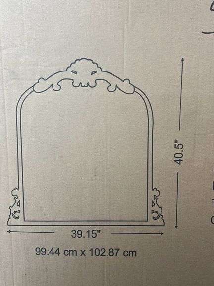 AZALEA PARK FILIGREE MANTLE MIRROR - GOLD - Earl's Auction Company