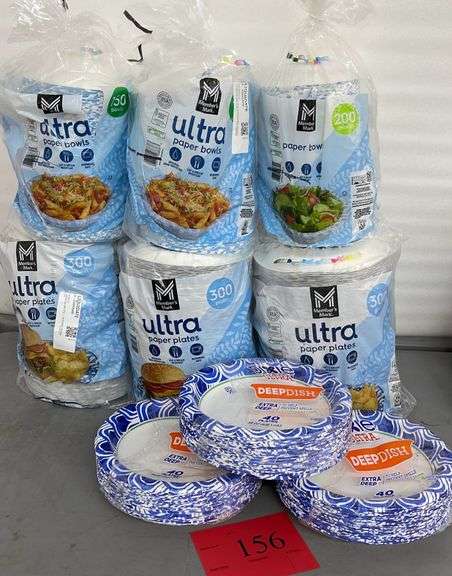 (9) PACKS OF PAPER PLATES/ BOWLS - Earl's Auction Company