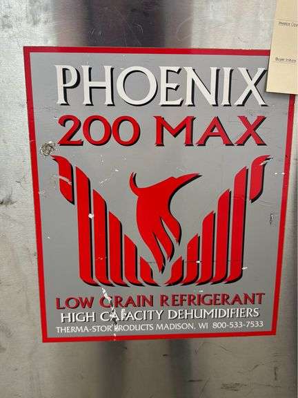 PHOENIX 200 MAX 30GAL DEHUMIDIFIER - Earl's Auction Company