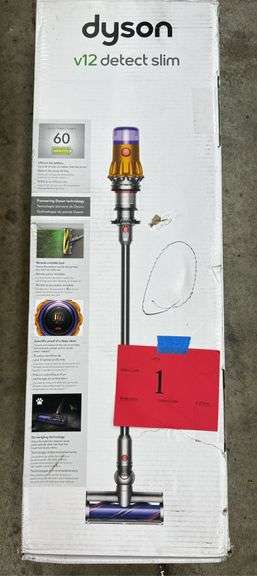 DYSON V12 DETECT SLIM VACUUM IN BOX - Earl's Auction Company