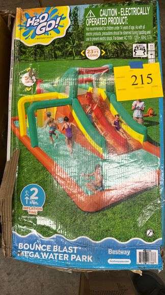 H20 GO BOUNCE BLAST MEGA WATER PARK IN BOX - Earl's Auction Company