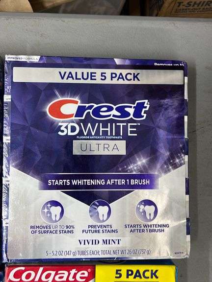 (4) PACKS OF TOOTHPASTE - CREST & COLGATE - Earl's Auction Company