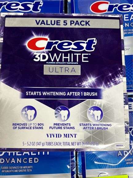 (5) PACKS OF CREST TOOTHPASTE - Earl's Auction Company