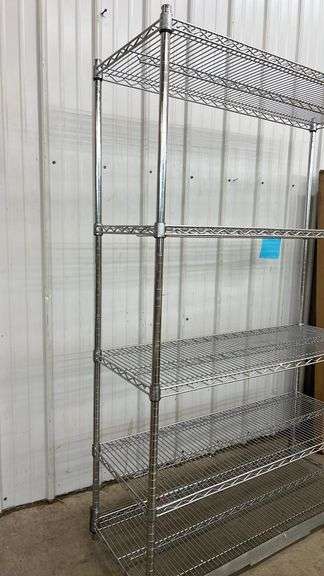 SEVILLE CLASSICS 5 TIER SHELVING RACK - SILVER - Earl's Auction Company