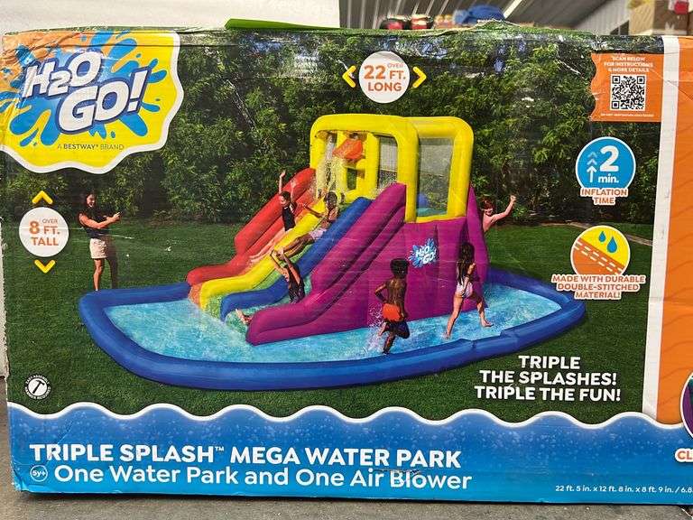 H2O GO TRIPLE SPLASH MEGA WATER PARK IN BOX - Earl's Auction Company
