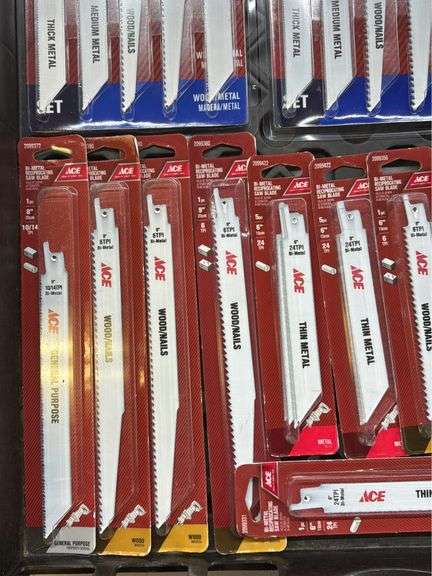 MISC LOT OF ACE RECIPROCATING SAW BLADES - Earl's Auction Company