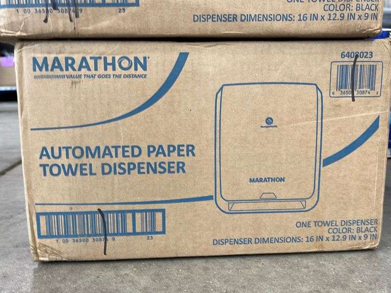(2) MARATHON AUTOMATED PAPER TOWEL DISPENSERS IN BOXES - Earl's Auction ...