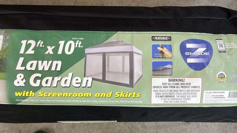 Z SHADE 12FTx10FT LAWN & GARDEN CANOPY IN BAG - Earl's Auction Company