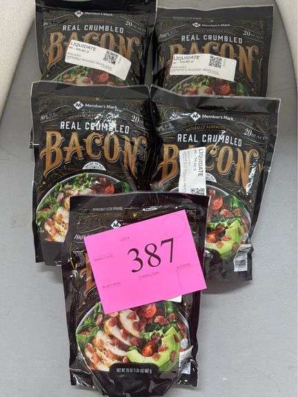 (5) BAGS OF REAL CRUMBLED BACON - Earl's Auction Company