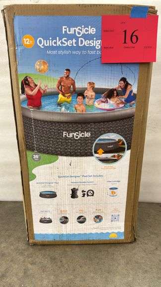 FUNSICLE 12FT QUICKSET POOL IN BOX - Earl's Auction Company