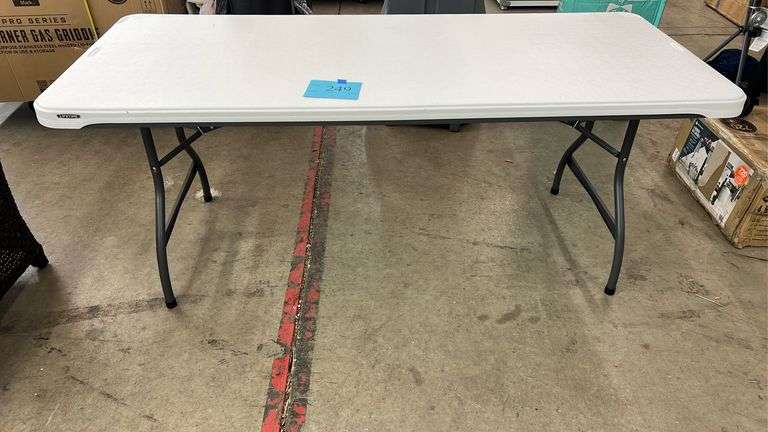 LIFETIME 6FT FOLDING TABLE - WHITE - Earl's Auction Company
